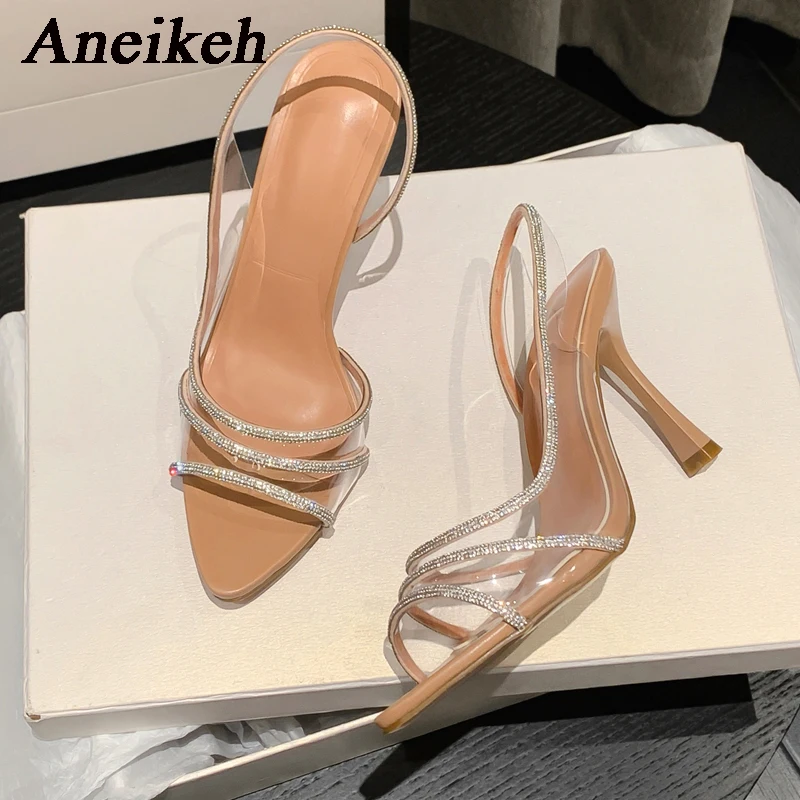 Aneikeh-Women-Summer-Rhinestone-Slingback-Pumps-Office-Lady-Transparent ...
