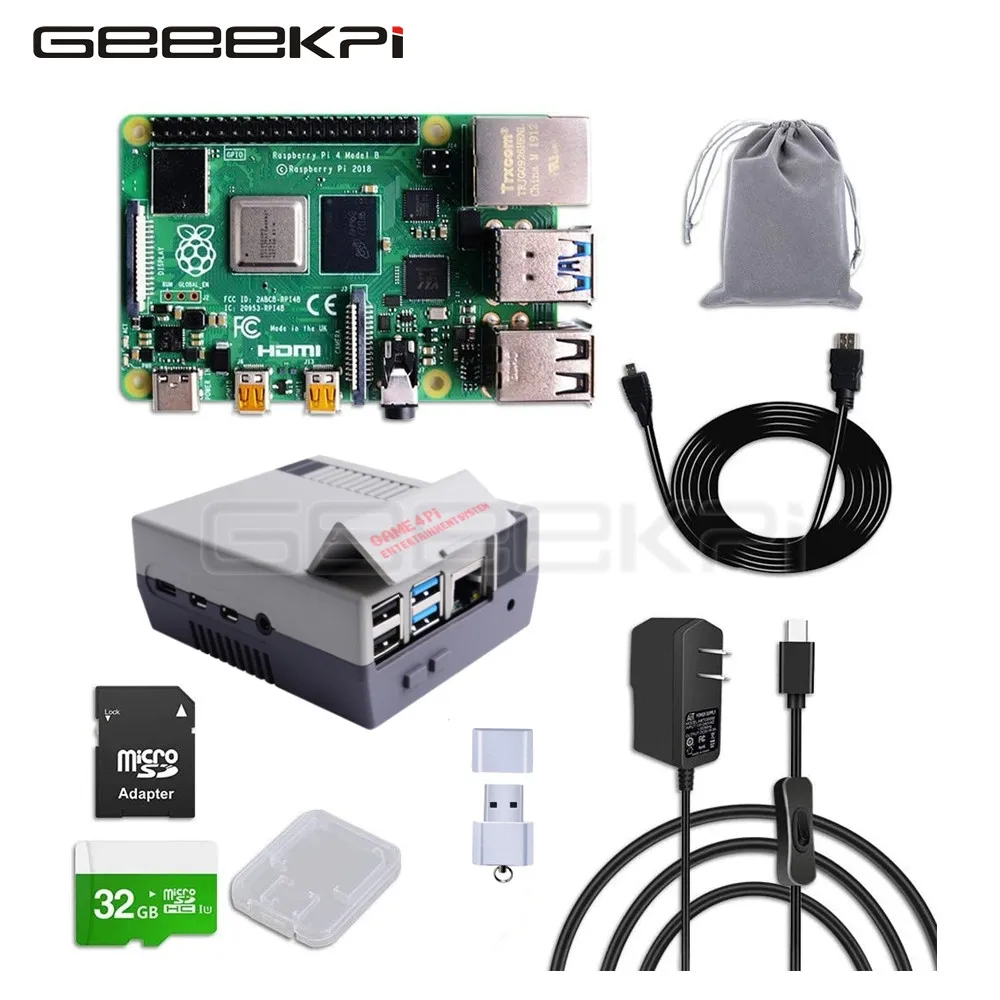 Geeekpi-raspberry-pi-4-modelo-b-8-gb-vers-o-ram-quad-core-Cortex-A72 ...