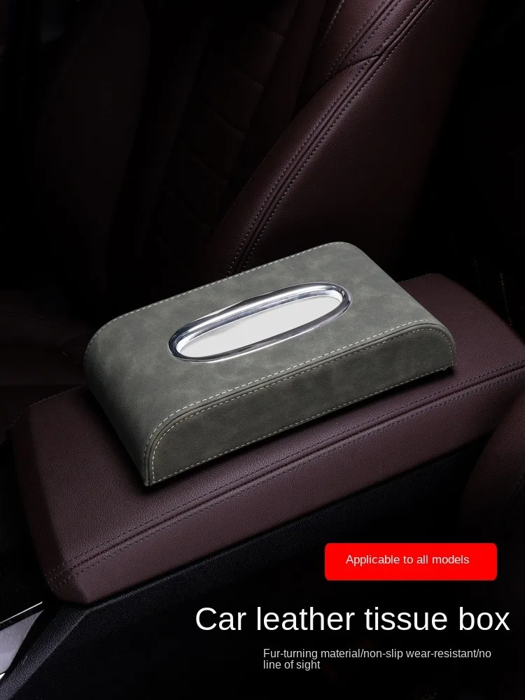 Universal-suede-Car-Tissue-Box-Cover-Sun-Visor-Chair-Back-Hanging-Type ...