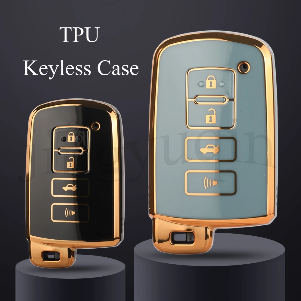 Jingyuqin-4-Buttons-Soft-TPU-Car-Smart-Key-Case-Fob-For-Toyota-Camry ...