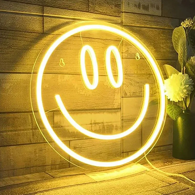 Big-Size-Smile-Led-Neon-Sign-Light-Transparent-Flex-USB-Powered-Wall ...