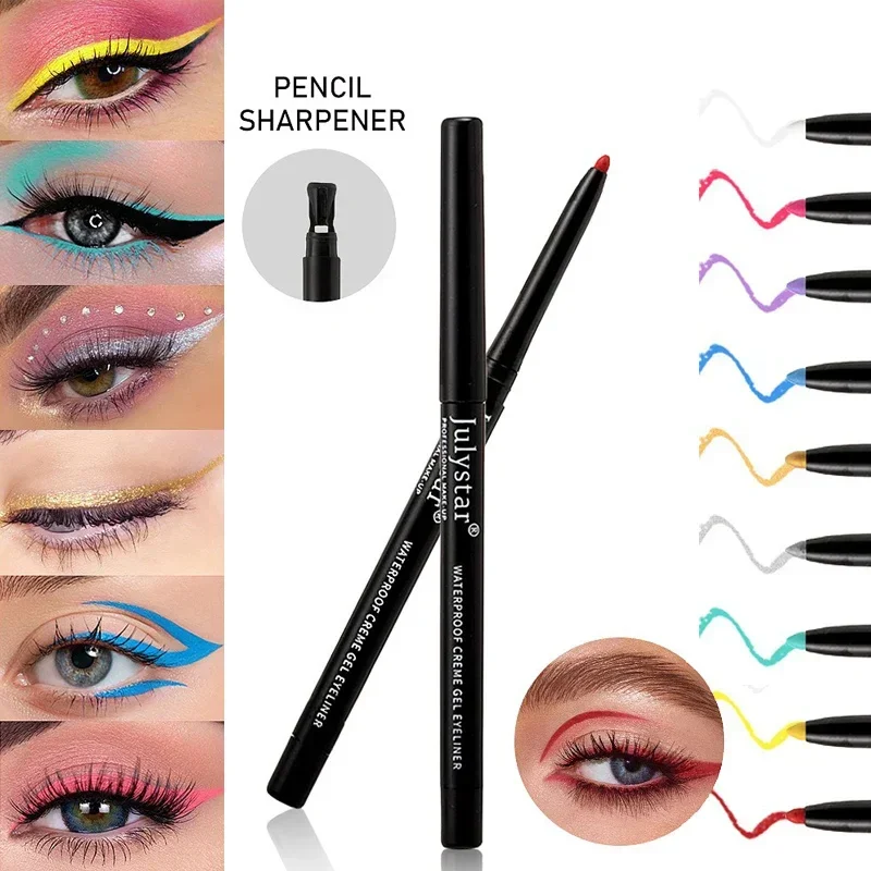 Colored Gel Eyeliner Long-lasting Waterproof Eyeliner Cream Pencil Eye ...