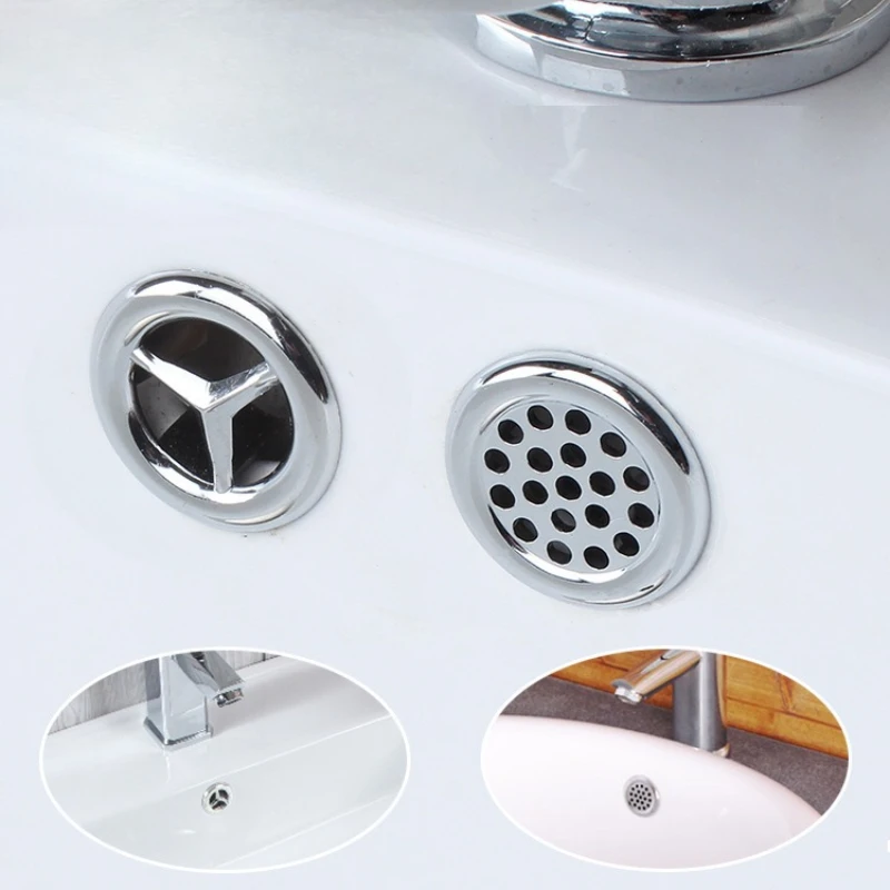 1pcs Plastic Sink Hole Overflow Cover for Kitchen Bathroom Basin Trim ...