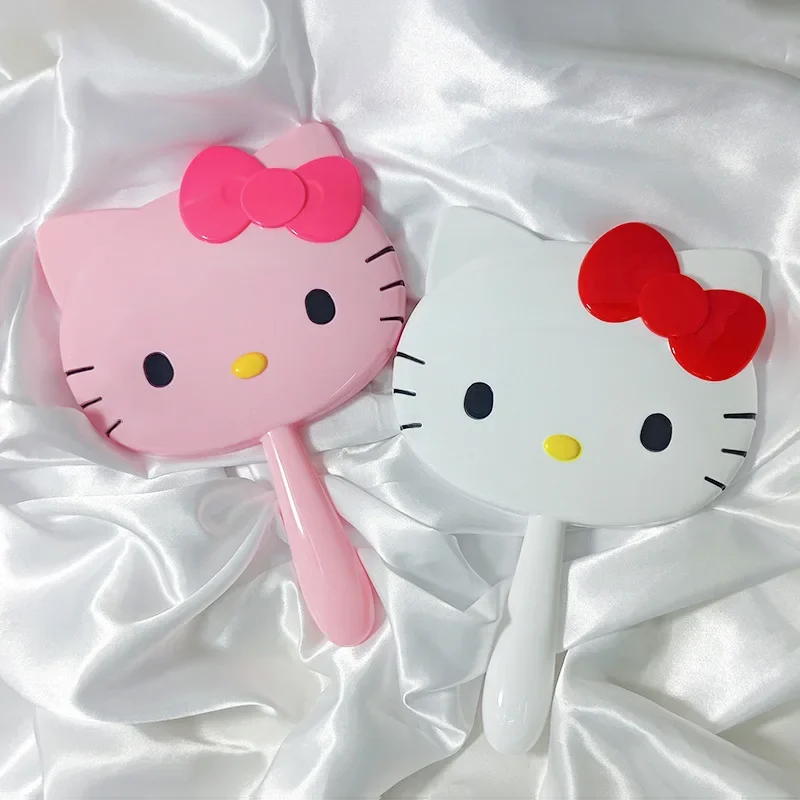 Cartoon-Sanrio-Hello-Kitty-Handheld-Makeup-Mirror-Kawaii-Kt-Cat-Handle ...