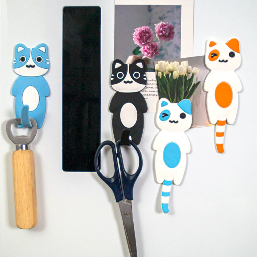 Gancho-magn-tico-de-cola-de-gato-colorido-dise-o-Original-forma-de-gato ...