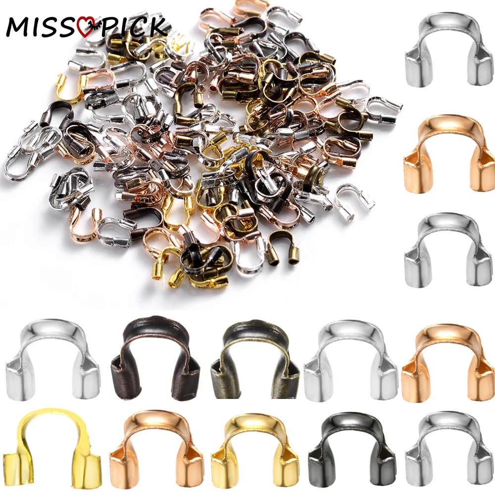 100Pcs-4-5x4mm-U-Shape-End-Fastener-Clasp-Connectors-Wire-Protectors ...