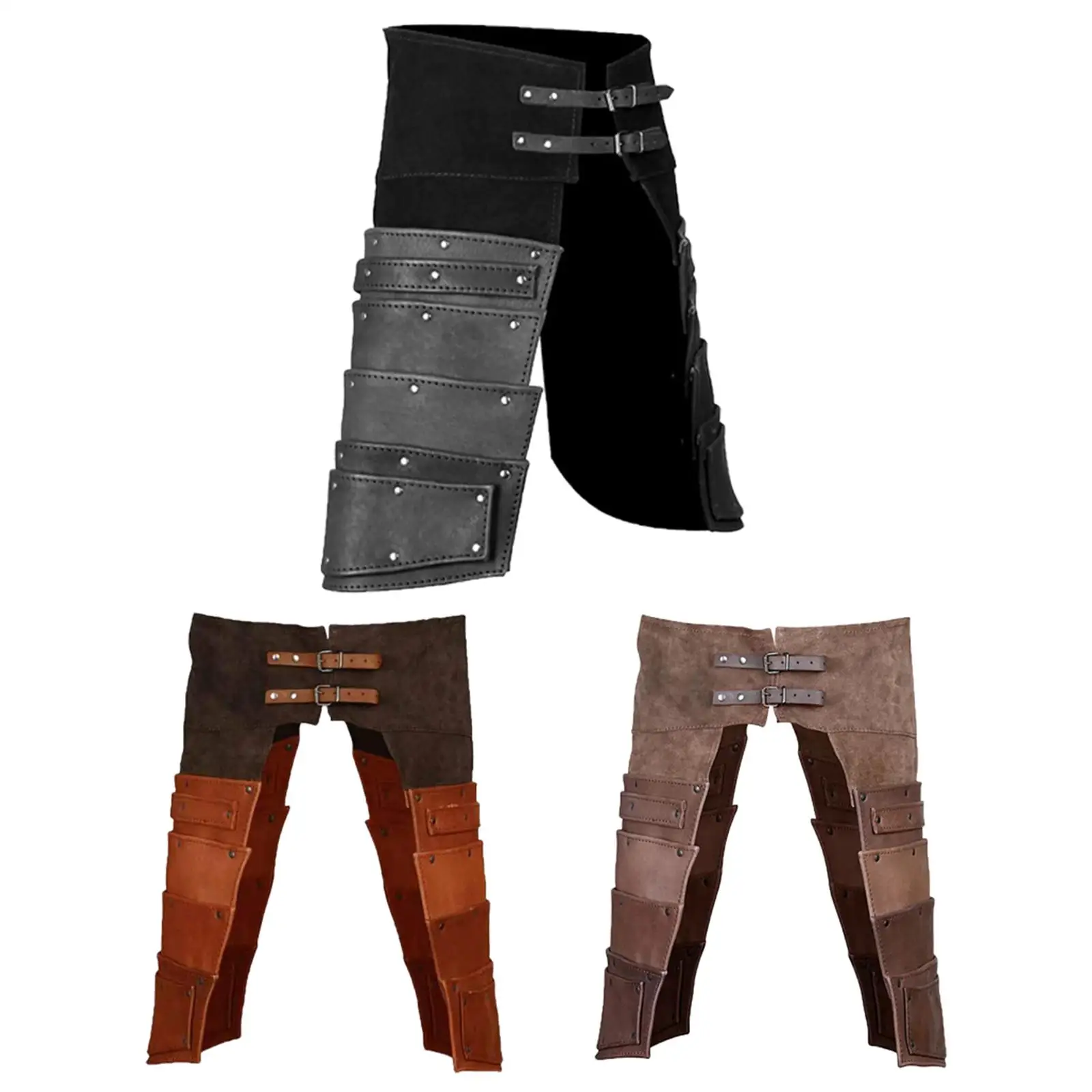 Medieval-PU-Leather-Leg-Guards-Cosplay-Costume-Wrap-Pirate-Boots-Tops ...