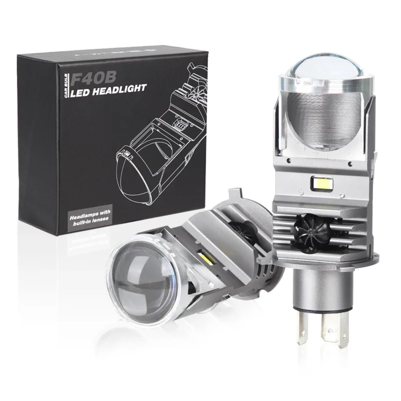 DAWNKNIGHT-F40B-H4-Led-Mini-Projector-Lens-6000K-Hi-Lo-Beam-Turbo-Car ...
