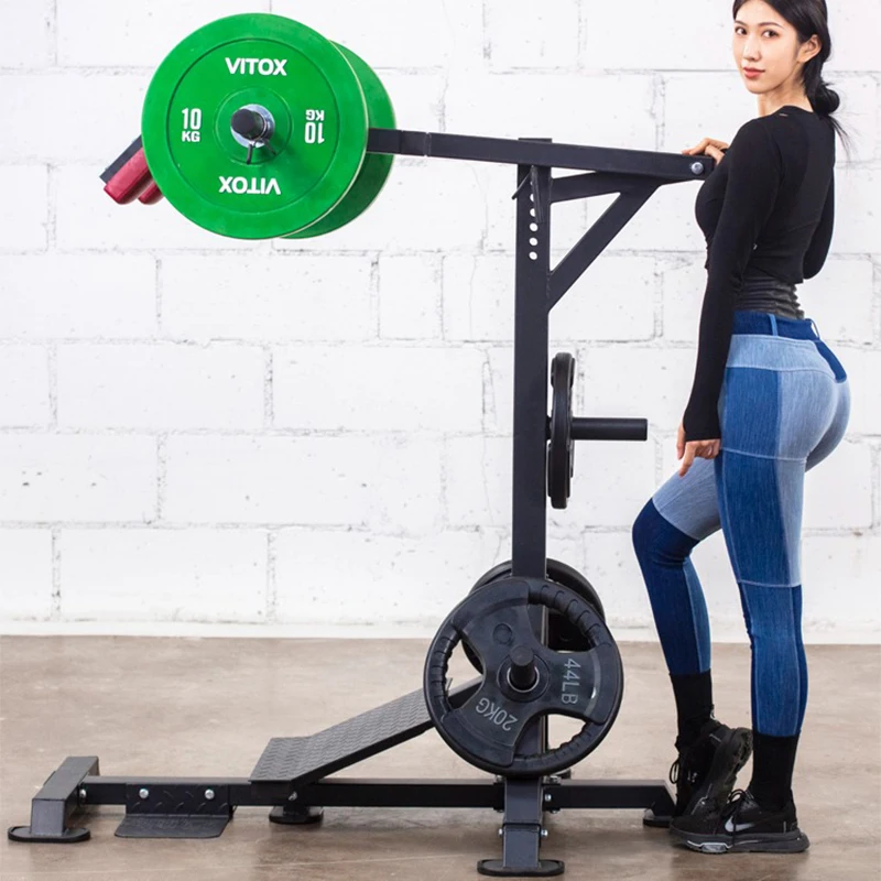 Squat-Machine-Barbell-Lever-Squat-Heel-Trainer-Gluteal-Muscles ...
