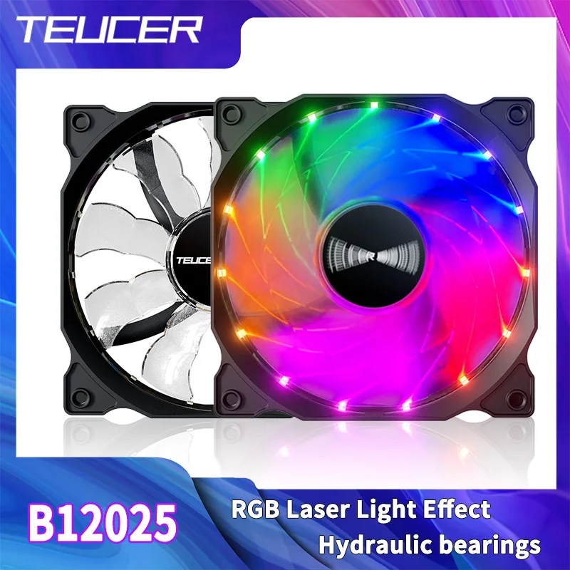 TEUCER-ventilador-de-caja-de-PC-B12025-120mm-12V-4-pines-efecto-de-luz ...
