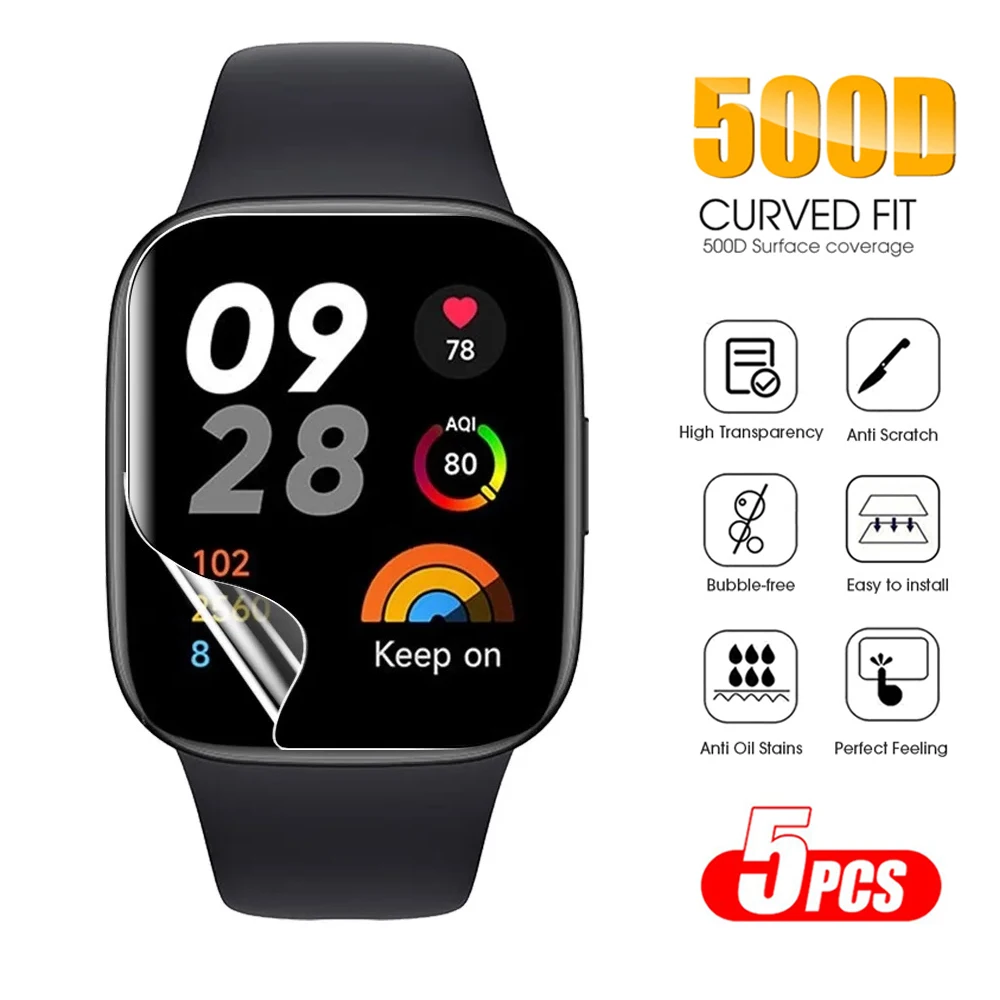 Full-Screen-Protector-Film-For-Xiaomi-Redmi-Watch-4-3-Smartwatch-Soft ...