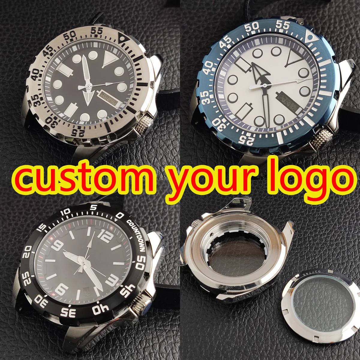 nh35 case 44mmwatch men's steel case FIT NH35 NH36 movement case watch ...