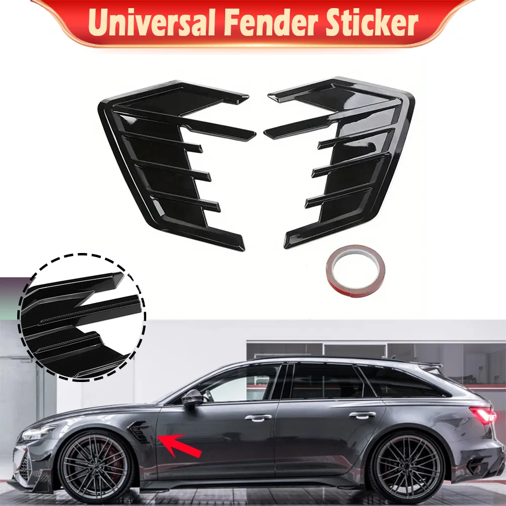 Universal Car Side Fender Vent Wing Cover Trim Fender Decoration for ...