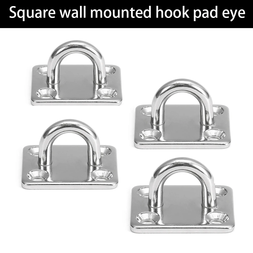 Square-Wall-Mounted-Hook-Pad-Eye-Plate-Marine-Hardware-Wall-Mounted ...