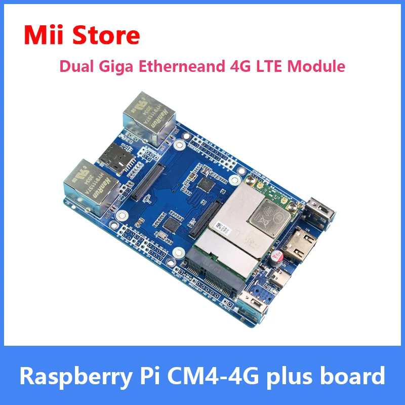 Raspberry pi CM4 4G plus placa dupla giga ethernet e 4g módulo lte ...