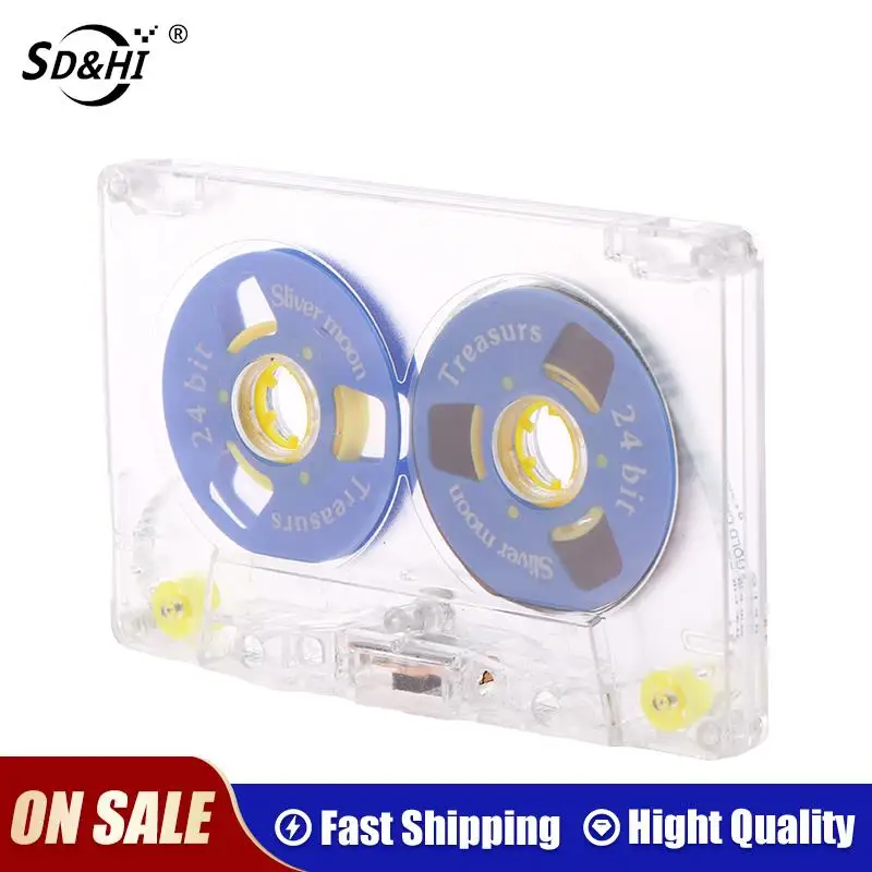 Cassette Blank Transparent Cassette Tape Shell Cases Reels Cassette （no ...