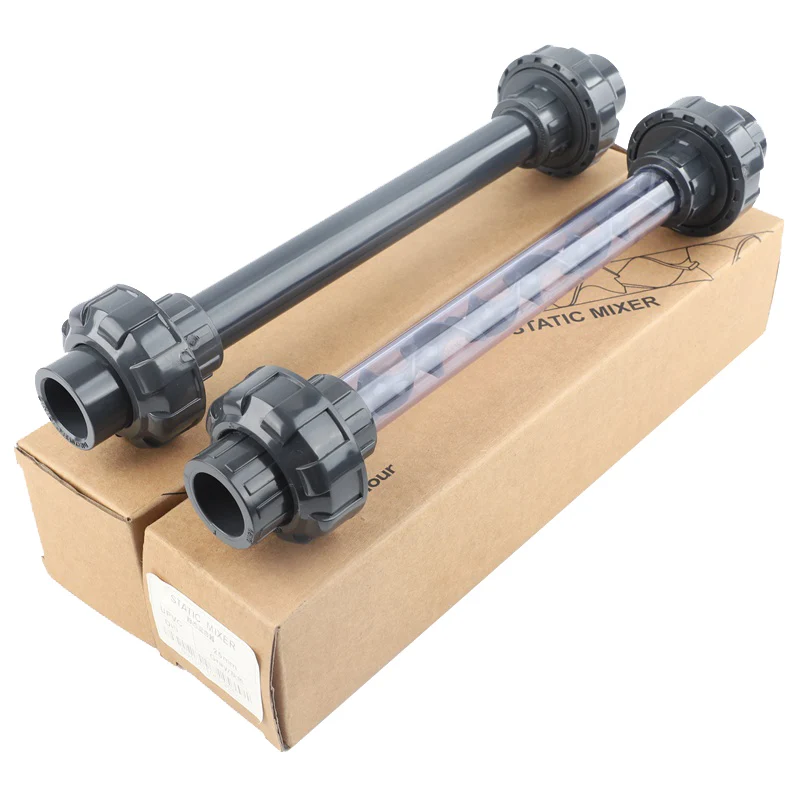 20~63mm Union Fast Connector UPVC Pipe Helical Static Mixer Industry ...