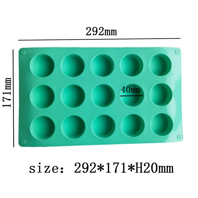 Small Cylindrical Silicone Candy Mold 15 Cavity Chocolate Cake Pudding ...