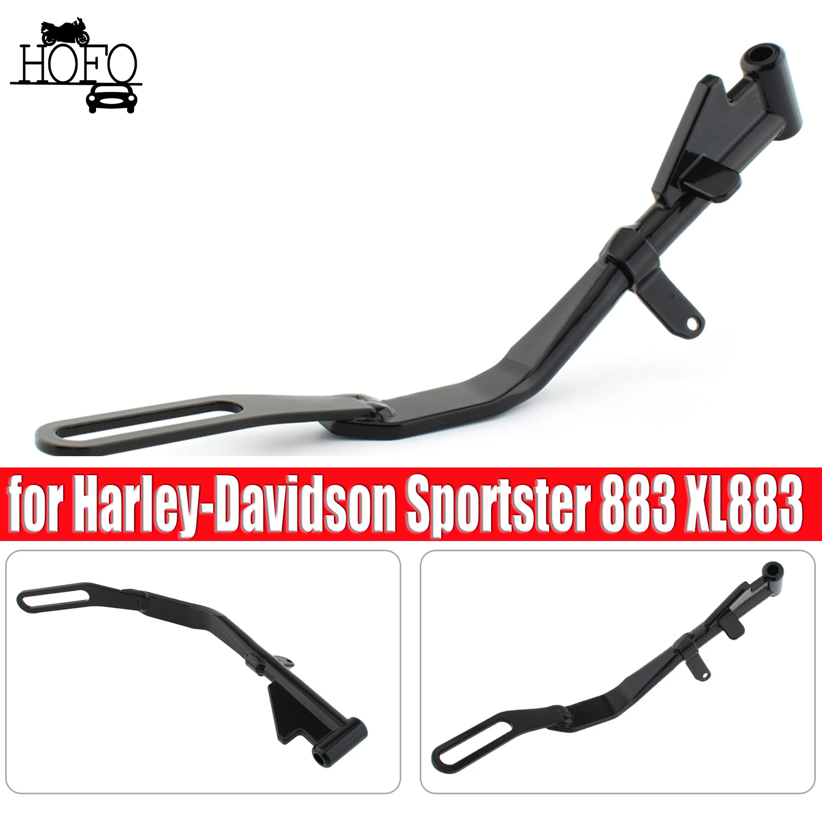 Motorcycle Black Side Jiffy Kick Stand for Harley-Davidson Sportster ...