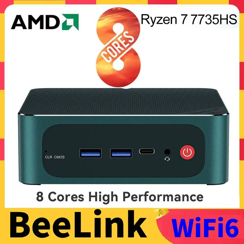 Beelink SER6 Pro 7735HS 6800H AMD Ryzen 7 5 Mini PC 5800H 6600H 5500U SER5 Windows 11 Pro ...