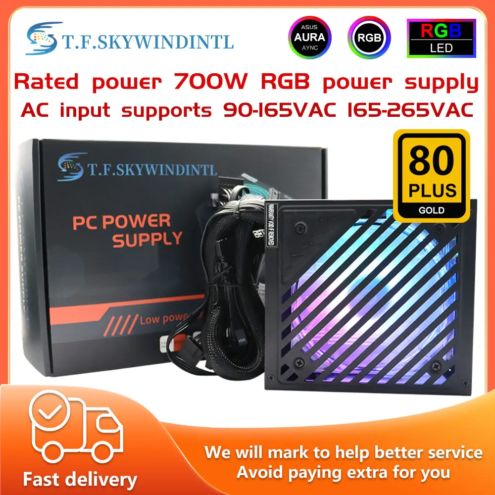 New T.f.skywindintl Rgb Pc Power Supply Server Atx Psu Rated Real 700w ...