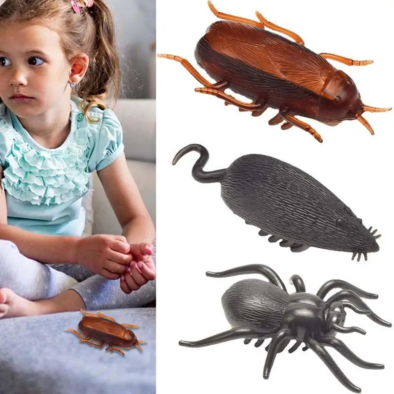Moving Cockroach Toy Realistic Vibration Electric Crawl Toy Battery Powered Spider Vibrating