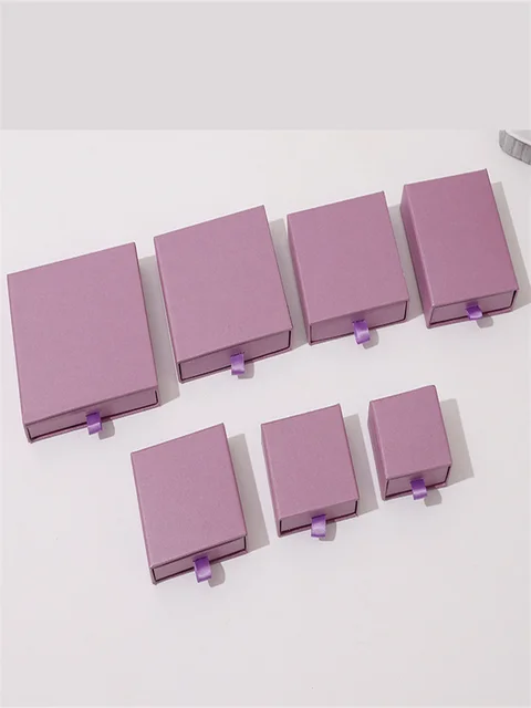 Kraft Paper Drawer Jewelry Box for Ring Earring Necklace Bracelet ...