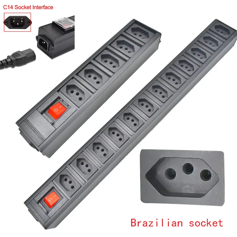 PDU-Power-Strip-Distribution-Unit-C14-port-EXTENDER-1-12Way-Brazil ...