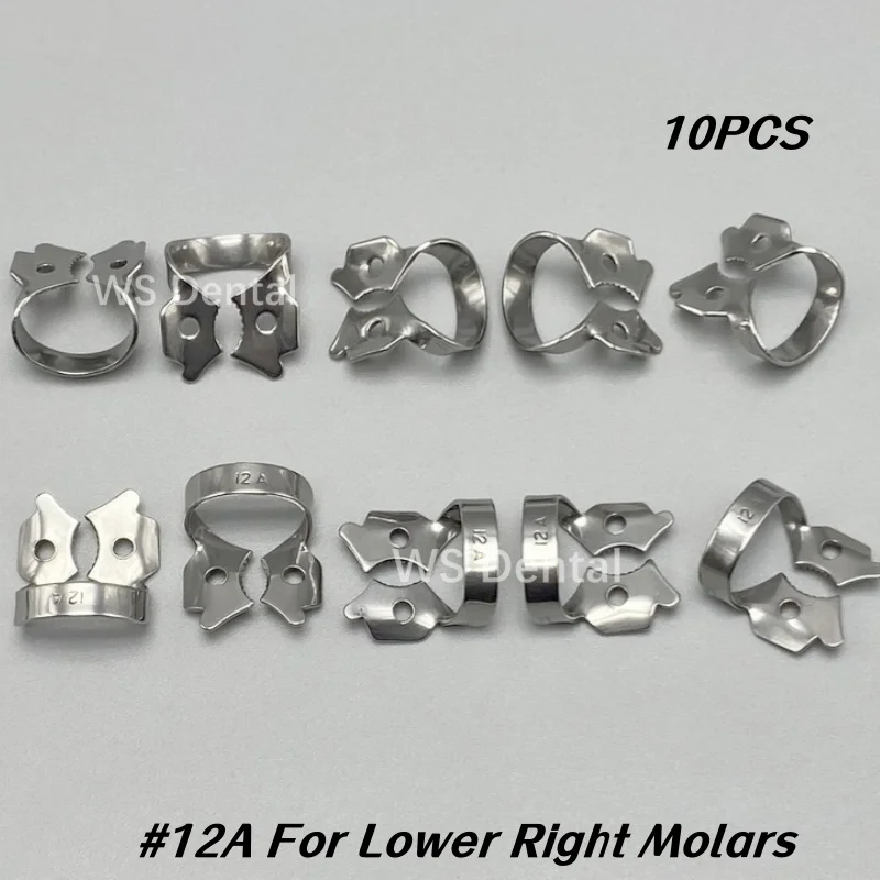 Stainless-Steel-Rubber-Dam-Clamps-10PCS-Endodontic-Restorative-Barrier ...