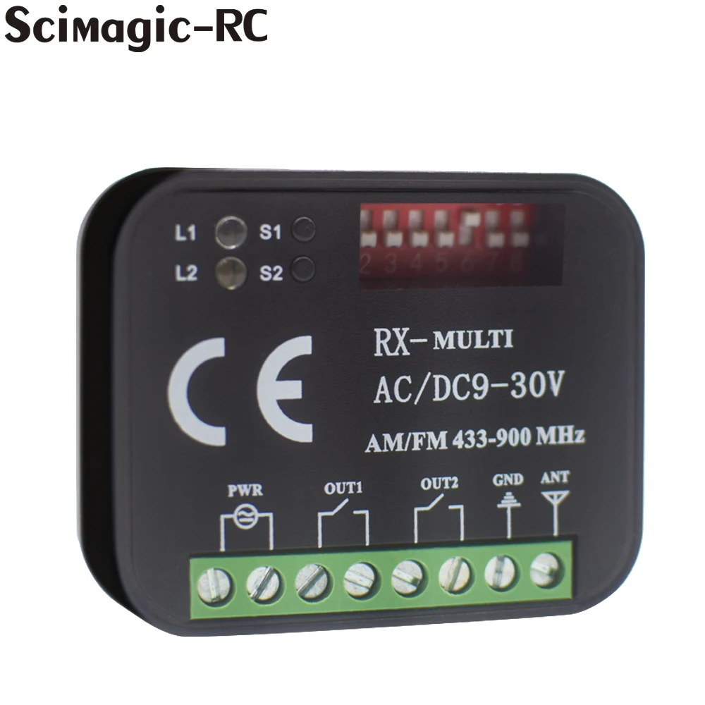 NEW-RX-MULTI-Frequency-300-900MHz-Universal-Garage-Door-Remote-Control ...