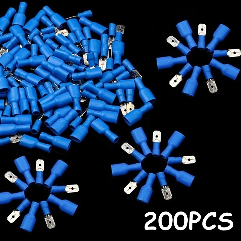 100/200PCS Blue Male Female Insulation Cable Plug Electrical Wire Cable ...