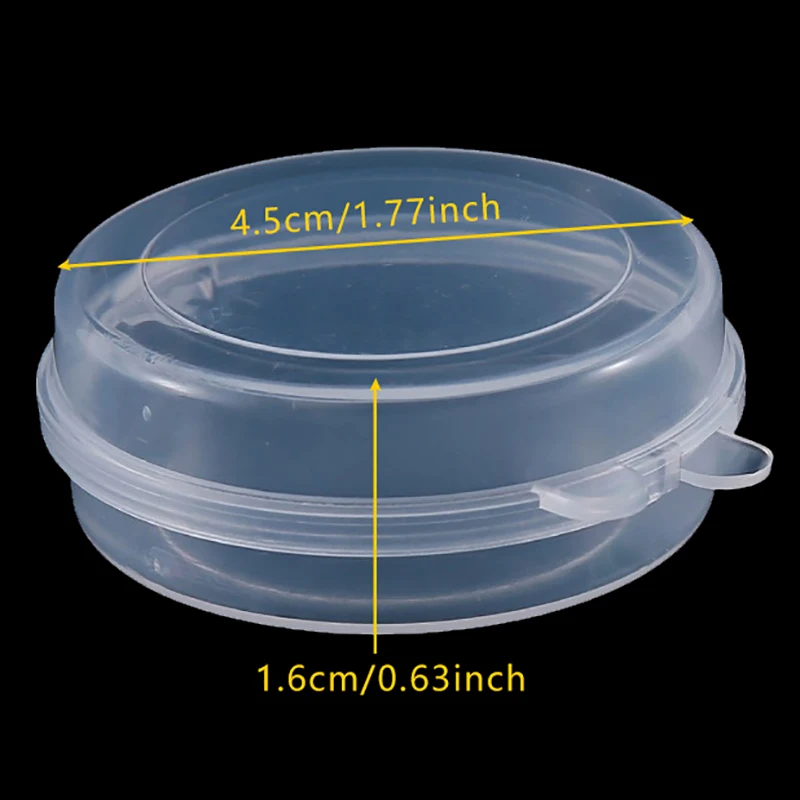 5Pcs-Transparent-Plastic-Box-Round-Translucent-Packing-Box-Storage ...