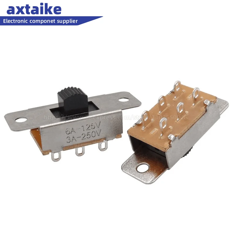 10PCS-SS-23F19-2P3T-G8Double-Pole-Three-Throw-3-Position-Slide-Switch-6 ...