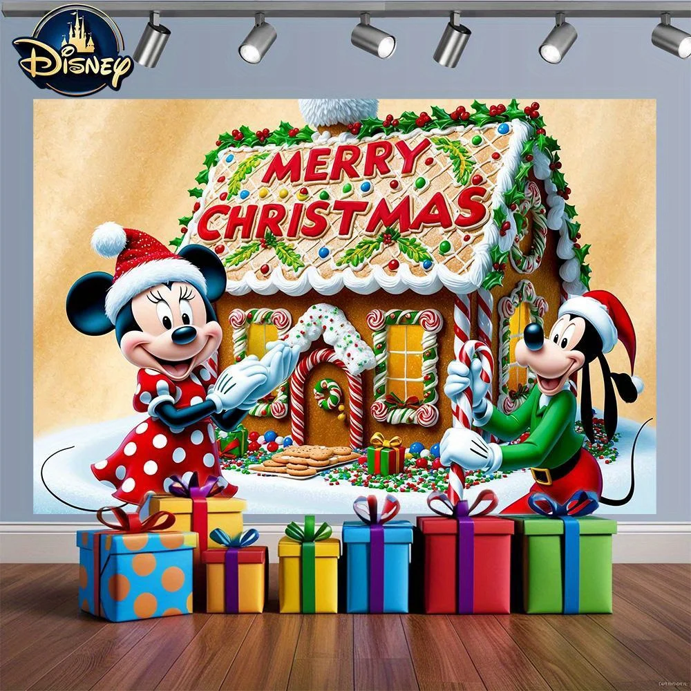 Disney-Mickey-Mouse-Christmas-Party-Backdrop-Christmas-Theme-Banner-For ...