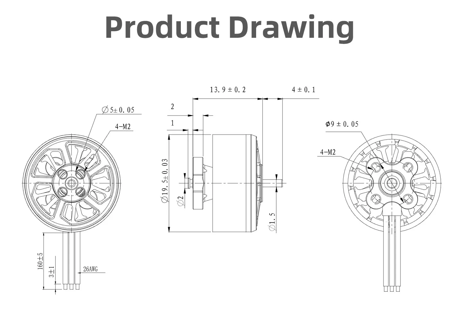 GEPRC SPEEDX2 1505 4300KV Motor 20A-30A Brushless 16.8V Motor Black wi ...