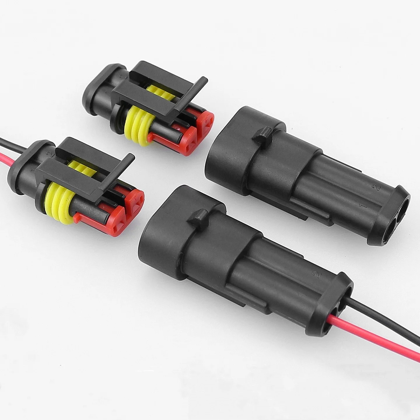 10 Kit 2 Pin Way Waterproof Electrical Wire Connector Plug 1.5mm ...