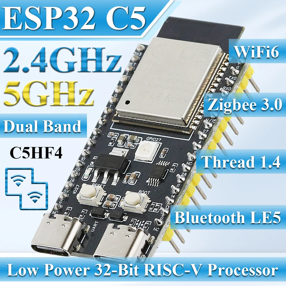 ESP32-C5-DevKitC-1 Development Board Dual-frequency 2.4G 5GHz WiFi ...