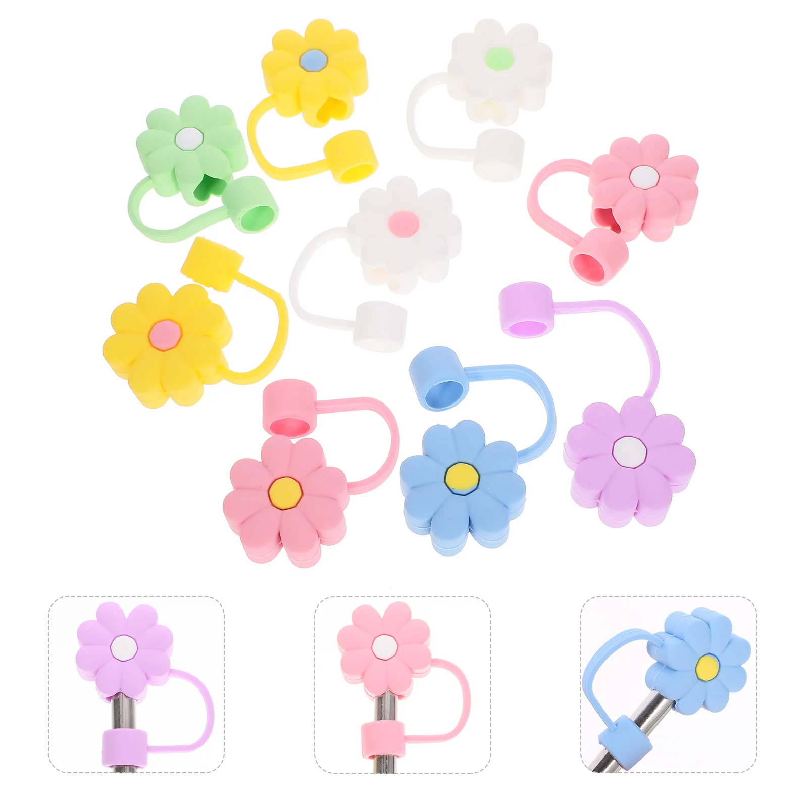 9Pcs-Cute-Straw-Covers-Straw-Covers-Straws-Tips-Covers-Protective-Cover ...