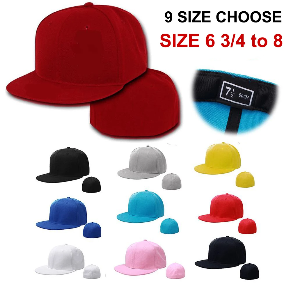 Full-Closed-Fitted-Cap-Hat-New-York-Size-Plus-Large-Trucker-Men-Bill ...