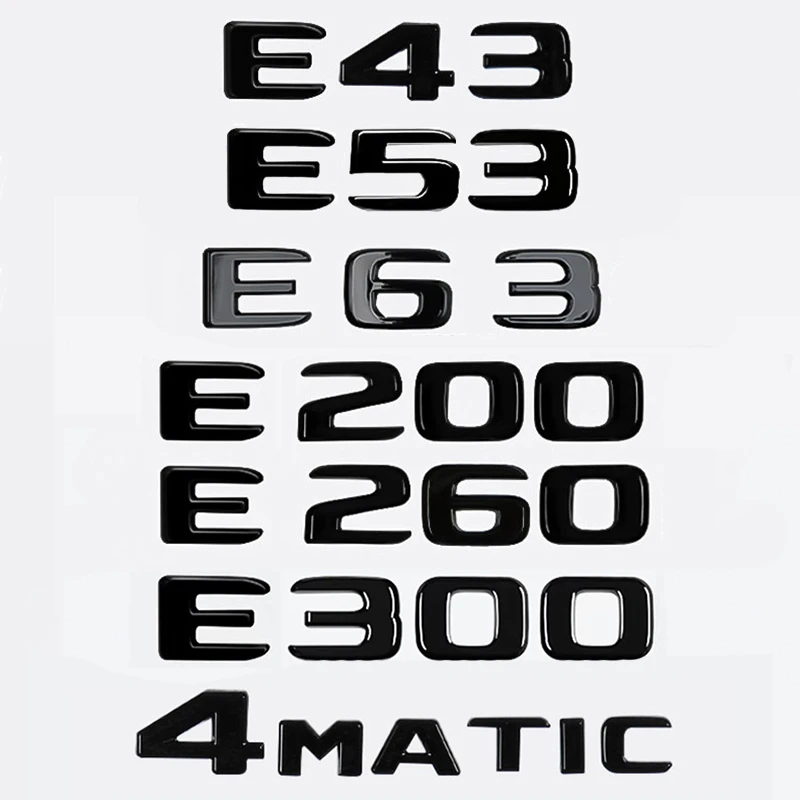 Car Trunk Letters Logo Badge Emblem Decals Sticker For Mercedes Benz E ...