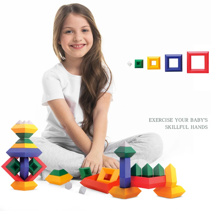 3D Pyramid Building Blocks Set – Nest N Rest Supply