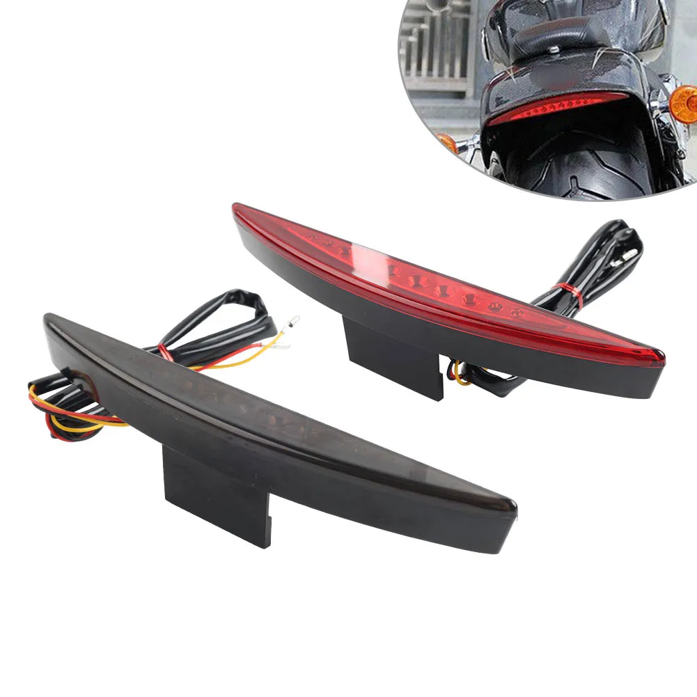 Motorcycle LED Rear Fender Edge Brake Tail Light For Harley Davidson ...