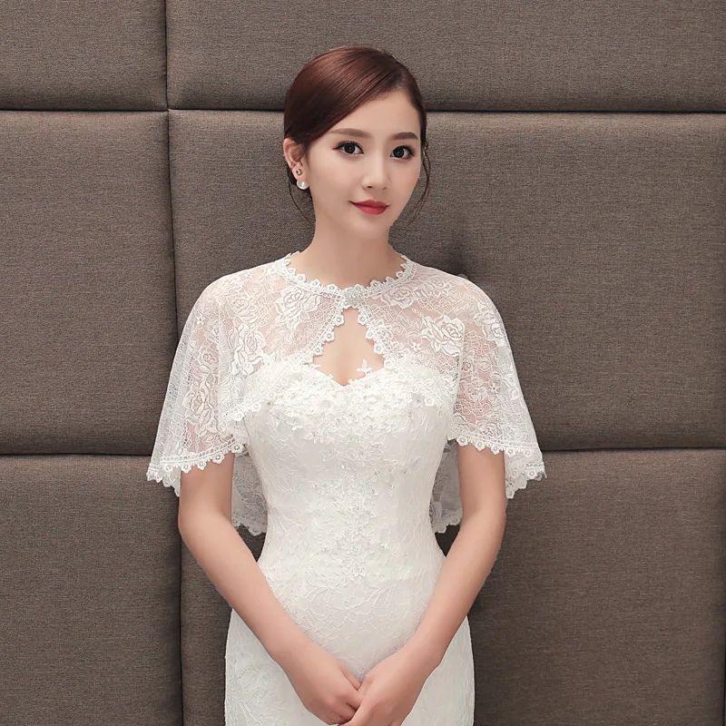 짧은 블랙 볼레로 웨딩 레이스 숄 신부 재킷 코트 여성 소녀 어깨 랩 핑크 샴페인 화이트 케이프 드레스웨딩 재킷 랩