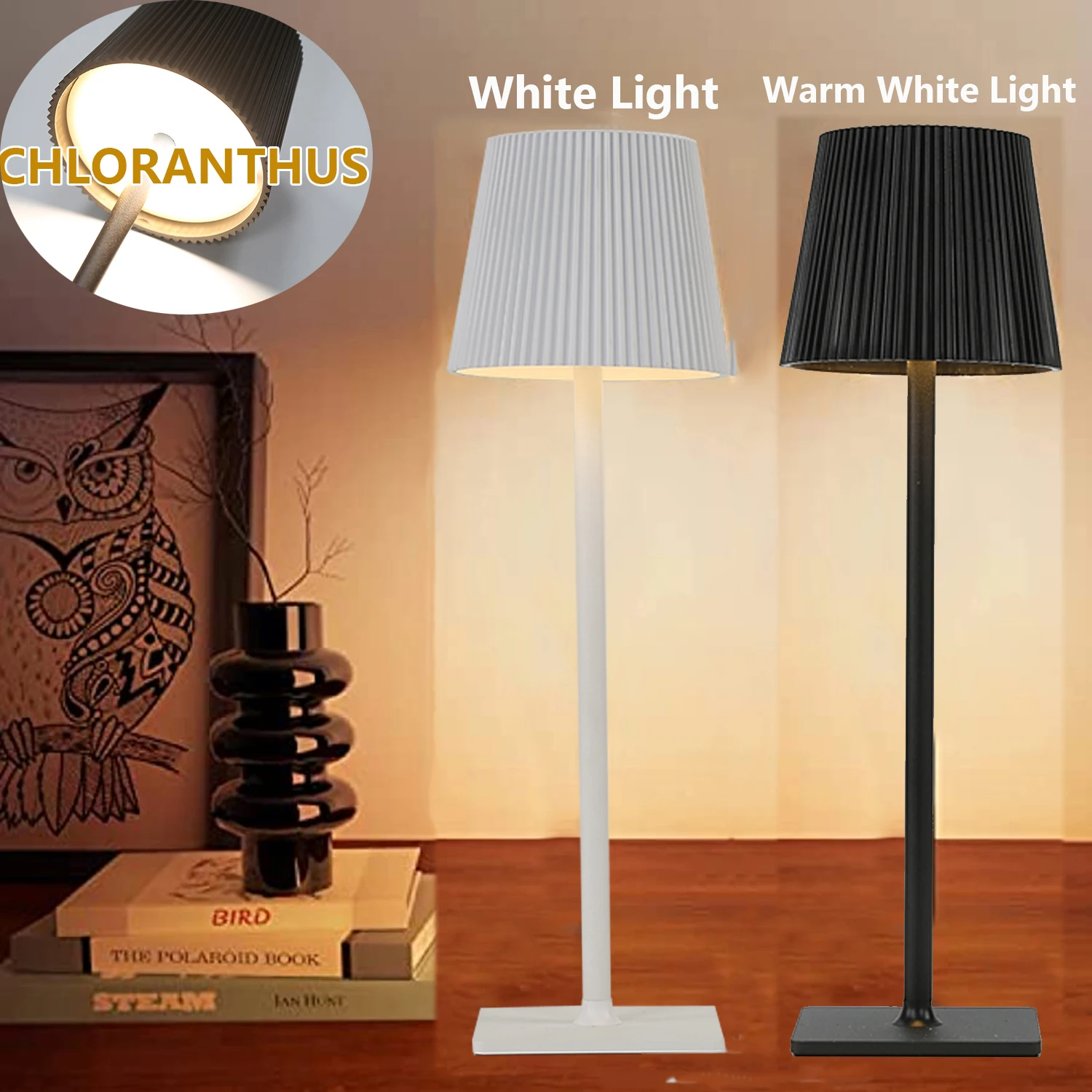 Pleated-Table-Lamp-Rechargeable-Wireless-Touch-Lamp-for-Study-Bedroom ...