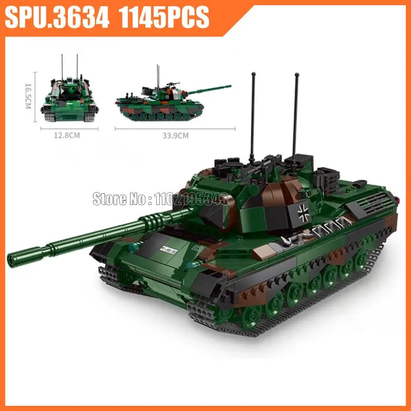 Xb06049 1145pcs Military Ww2 German Main Battle Tank Kampf Panzer ...