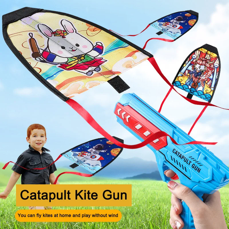 Catapult-Kite-Gun-Children-Toys-Outdoor-Kite-flying-Rubber-Band ...