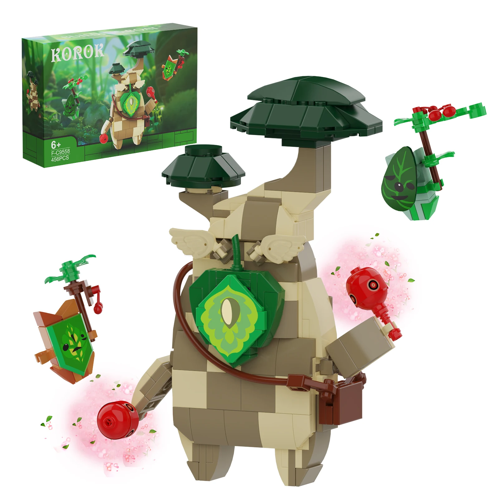 BuildMoc-BOTW-Korok-Yahaha-King-Building-Blocks-Set-For-Zeldaed-Action ...