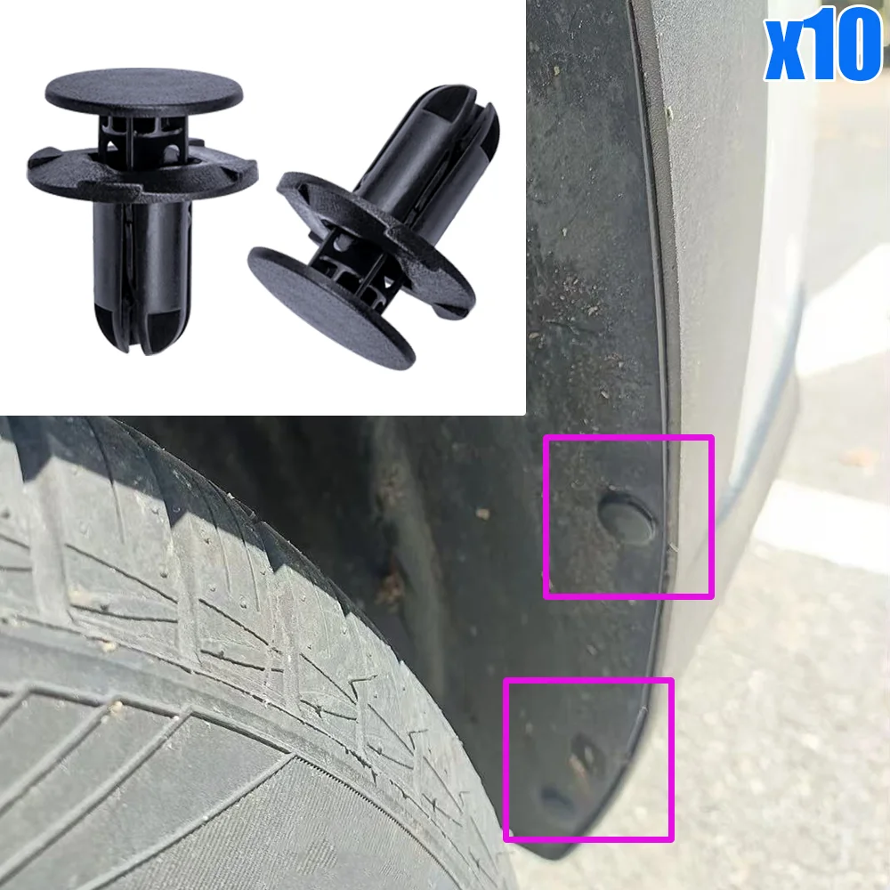 10x Black Front Bumper Cover Fender Liner Fastener Clip Interior ...