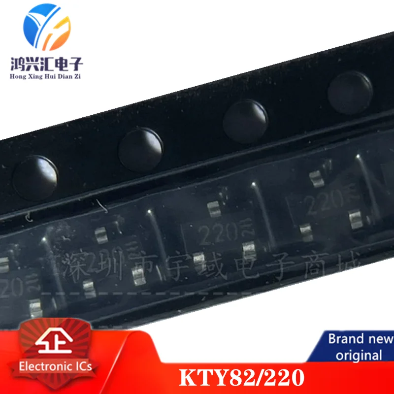 New/Original KTY82/220 Temp Sensor Automotive 3-Pin TO-236AB T/R