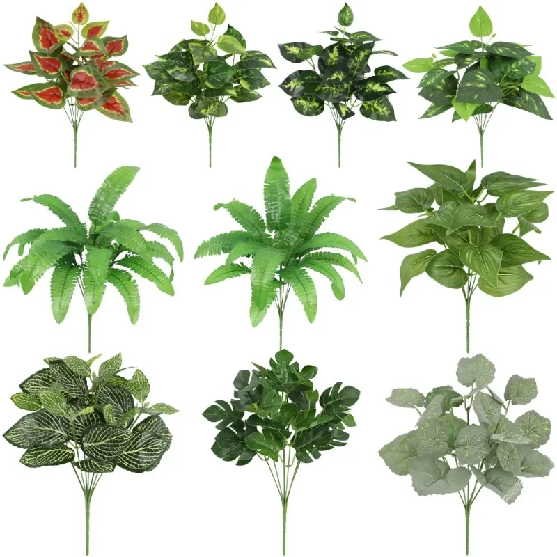 Artificial-Plants-Leaves-Silk-Tortoiseshell-Leaf-Dieffenbough-Fake ...